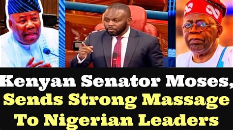 Another Kenyan Senator Moses Speaks Out Sends Another Strong Message