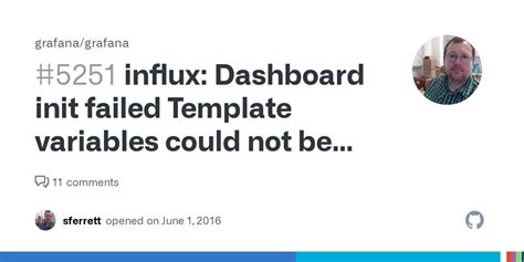 Influx Dashboard Init Failed Template Variables Could Not Be Initialized Cannot Read Property