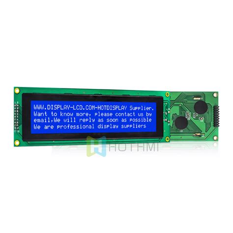 4x40 字符单色液晶显示模组stn 负显带白色背光arduino显示屏蓝底白字50v