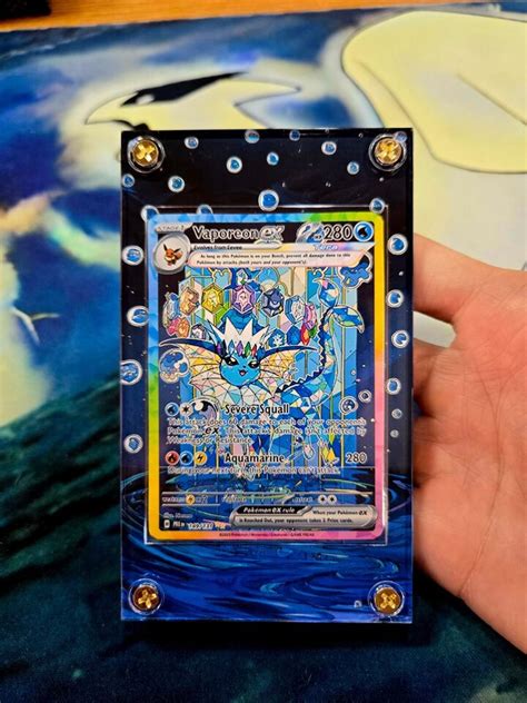Pokemon Card Vaporeon Ex Sir 149131 Prismatic Evolutions Custom Case