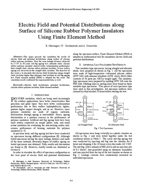 Electric Field And Potential Distributions Along Surface Of Silicone Rubber Polymer Insulators