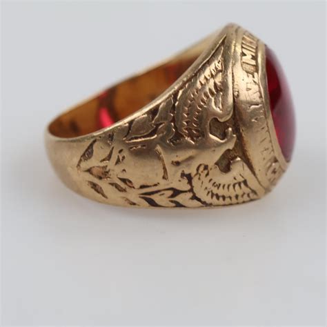 9kt Gold Red Stone Class Ring Property Room 9kt Gold Red Stone Class Ring Property Room
