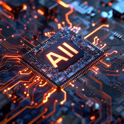 Artificial Intelligence Micro Chip Premium Ai Generated Image