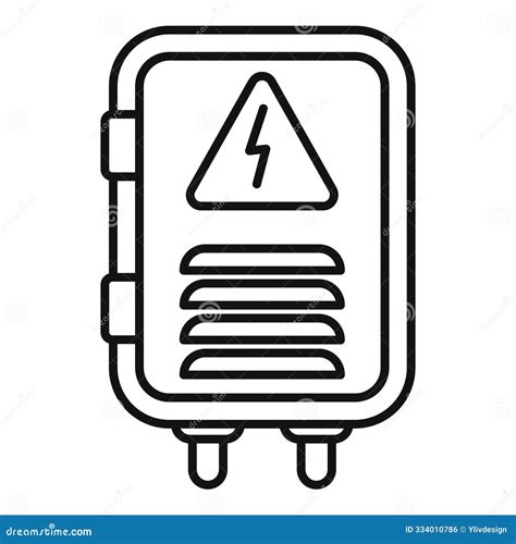 Electric Fuse Circuit Symbols Overload Protection Fusible Element Icon Outline Black Color