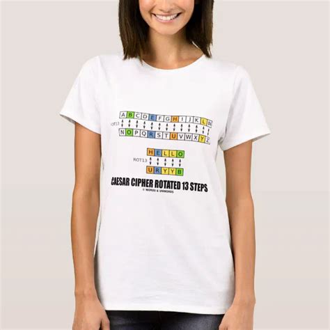 Caesar Cipher Rotated 13 Steps Cryptography T Shirt Zazzle