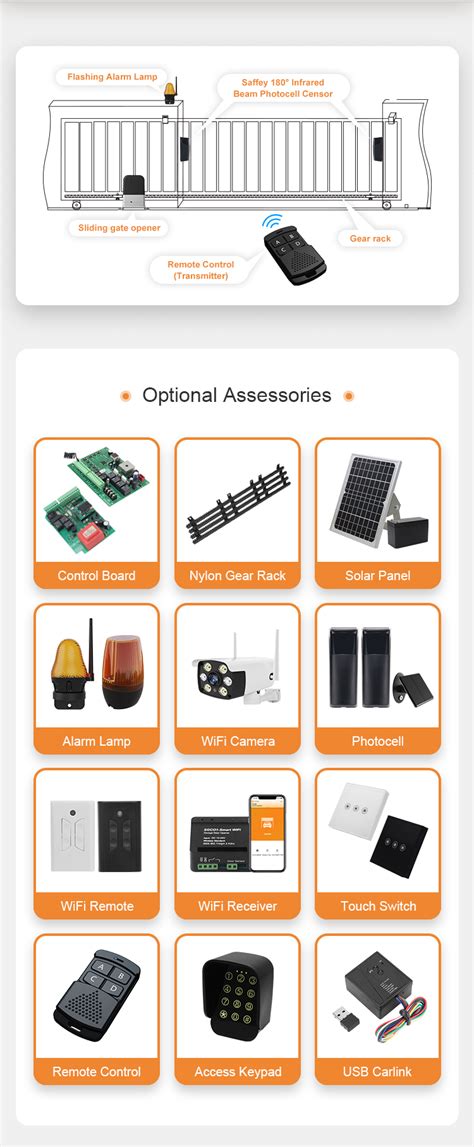 Automatic Remote Control Sliding Gate Opener Door Operator