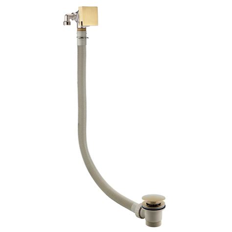 Harbour Status Square Overflow Bath Filler Brushed Brass Tap Warehouse