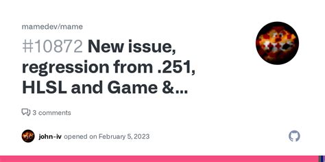 New Issue Regression From 251 Hlsl And Game And Watch Combo Causing