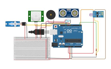 Circuit Design Smart Hand Sanitizer Tinkercad