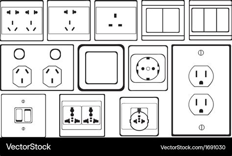 Switch And Socket Royalty Free Vector Image VectorStock