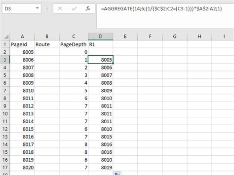 Worksheet Function Excel Find Nearest Lowest Value Above Current Row