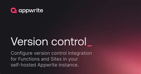 Version Control Docs Appwrite