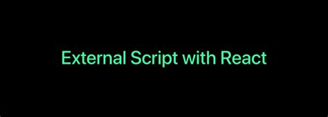 add external script in react 2 ways to use the external script with