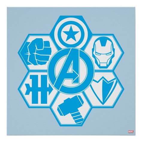 Avengers Assemble Icon Badge Poster Avengers Avengersassemble