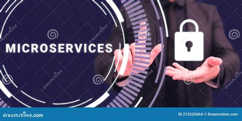 Text Sign Showing Microservices Business Idea Software Development Technique Building Single