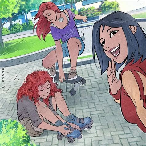 Merida Ariel And Mulan By Roger Witt Scrolller