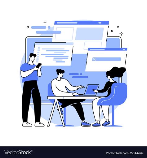 System Software Development Abstract Concept Vector Image