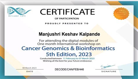 Genomics Programming Sequencing Bioinformatics Manjushri Kalpande