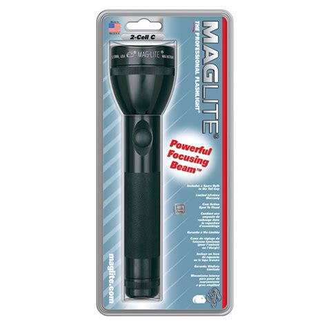 Maglite 2 C Cell Flashlight Black Body Knifecenter S2c016