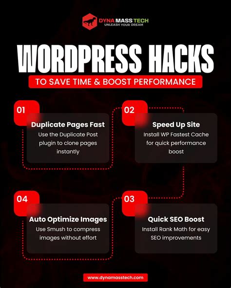 Wordpress Hacks To Save Time And Boost Performance Want To Make Your Dynamasstech