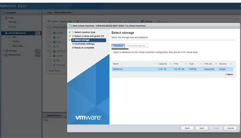How To Create A Vm Virtual Machine In Exsi 7 Server Linux
