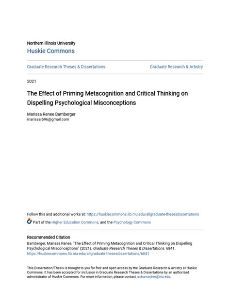 the effect of priming metacognition and critical thinking on disp pdf