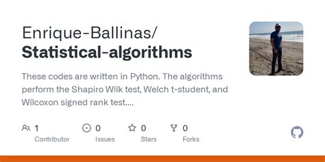 Github Enrique Ballinasstatistical Algorithms These Codes Are Written In Python The
