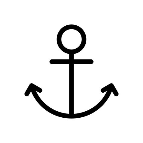 Anchor Icon In Line Style Design Isolated On White Background Editable Stroke 20212676 Vector