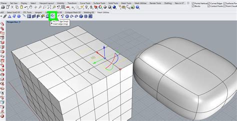subd insert edge and insert point command divide edge bevel command