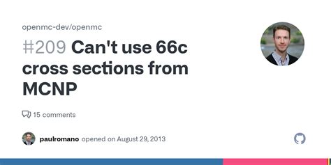 Can T Use 66c Cross Sections From MCNP Issue 209 Openmc Dev Openmc