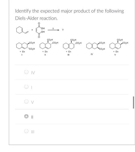 Solved Identify the expected major product of the following | Chegg.com