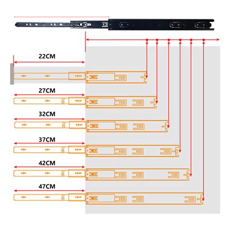 Drawer Slide 1 Pair Hydraulic Drawer Guide Soft Close Keyboard Drawer Desk Extension Ball
