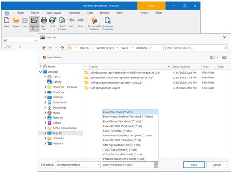 Import And Export In Spreadsheet For Winforms Winforms Controls Devexpress Documentation