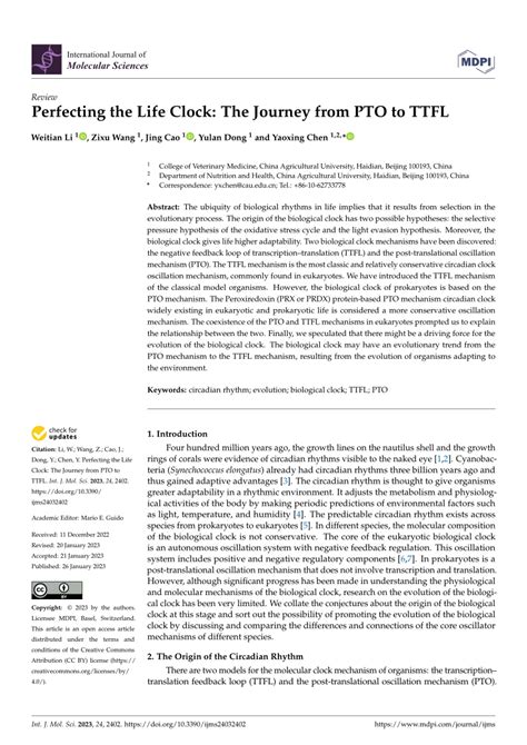 Pdf Perfecting The Life Clock The Journey From Pto To Ttfl