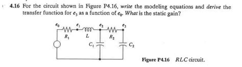 Solved 4 16 For The Circuit Shown In Figure P4 16 Write The