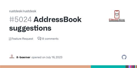 AddressBook Suggestions Rustdesk Rustdesk Discussion GitHub
