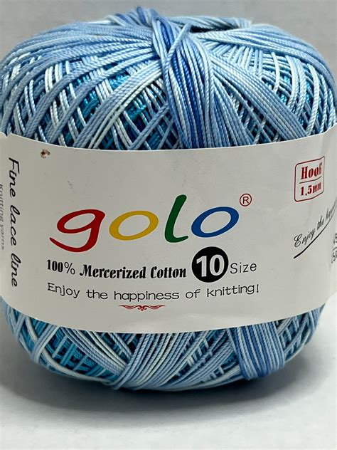 Golo Variegated Cotton Crochet Thread Size 10 250 Yds Etsy
