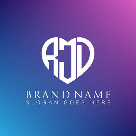 Premium Vector Ajd Unique Abstract Geometric Monogram Love Shape