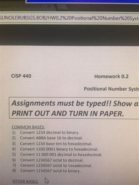 solved common bases convert 1234 decimal to binary