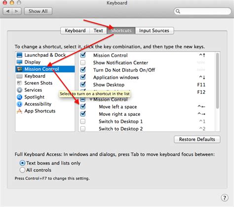 Macos Remove Osx Shortcut To Switch Between Spaces Ctrl Number