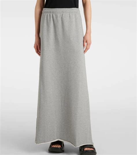 Vetements Molleton Cotton Blend Maxi Skirt Vetements