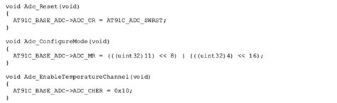 adchardwareconfigurator s initialization functions that satisfy its