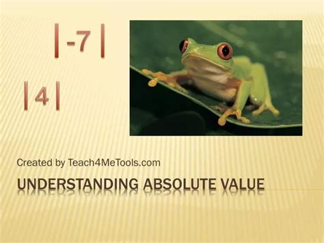 PPT Understanding Absolute Value PowerPoint Presentation Free Download ID