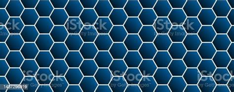 파란색과 흰색 육각형과 기하학적 추상적 배경 구조 분자 및 통신 과학 기술 및 의료 개념 벡터 일러스트레이션 0명에 대한 스톡