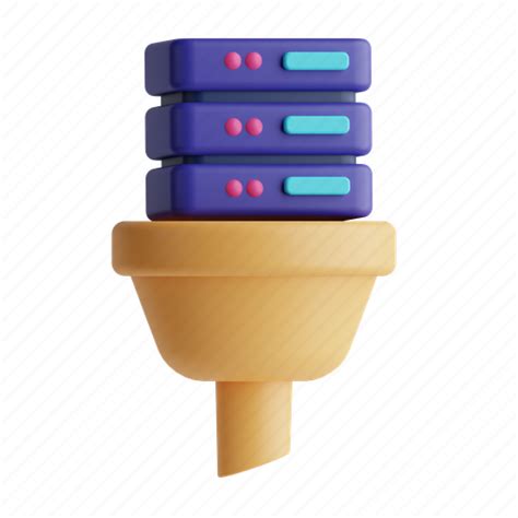 Filtering Filter Funnel Database 3d Illustration Download On Iconfinder