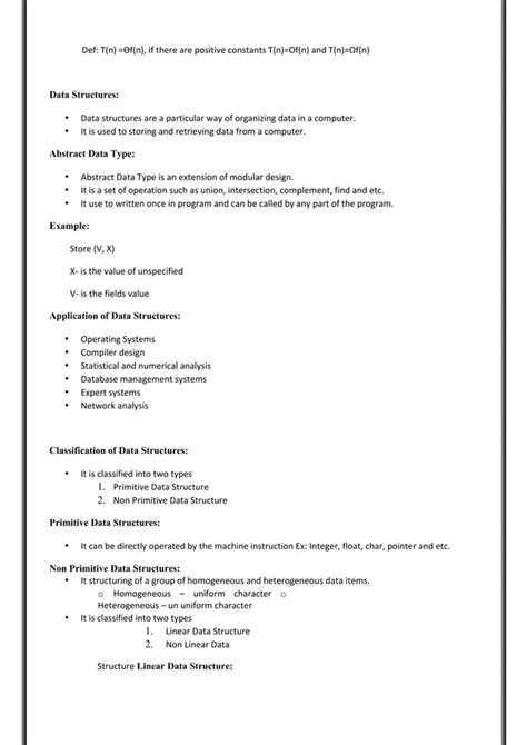 in computer data structures and algorithms pdf