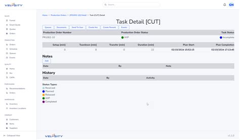 tasks velosity documentation