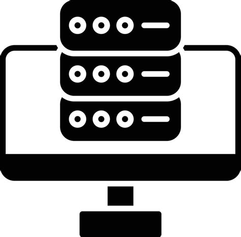 Database Glyph Icon Vector Art At Vecteezy