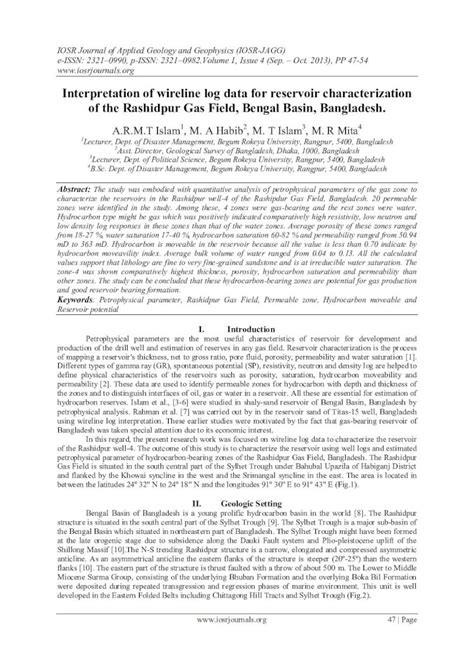 Pdf Interpretation Of Wireline Log Data For Reservoir Dokumentips