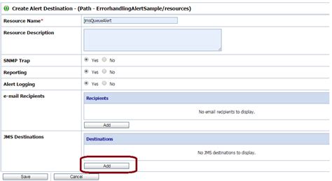 osb 11g alert and alert destination in oracle service bus oracle